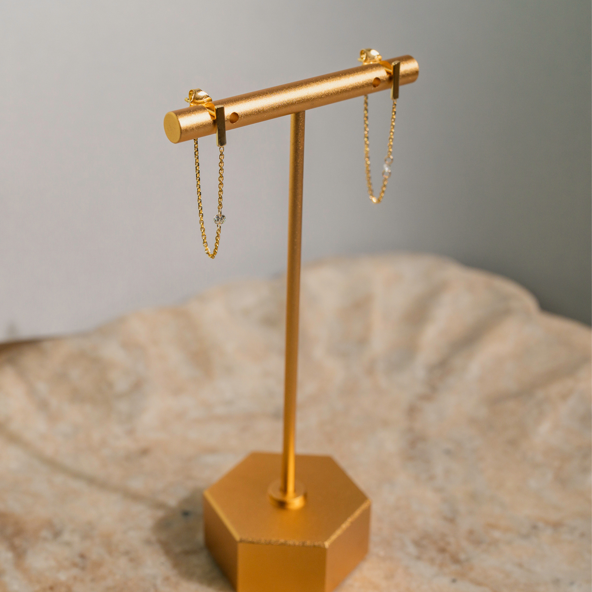 Floating Diamond Chain Earrings – katieclark
