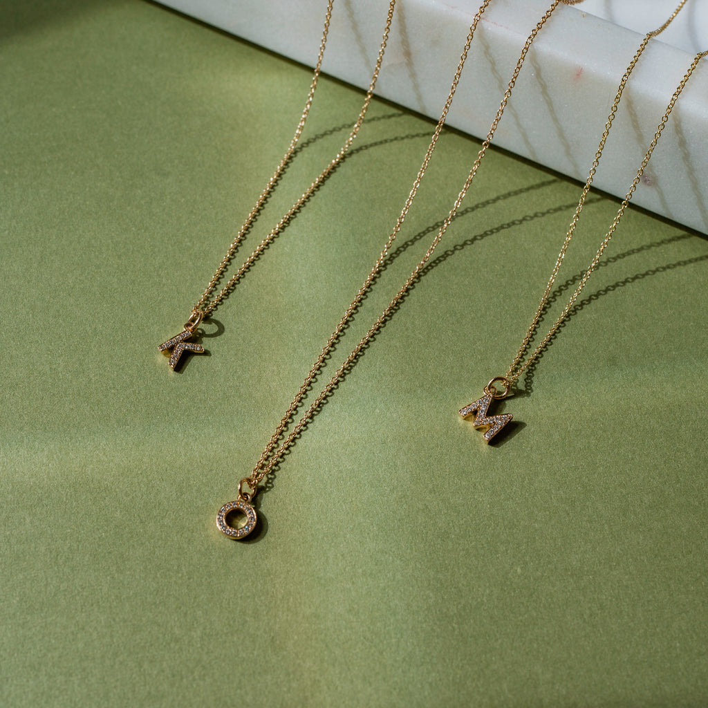 The Diamond Initial Pendant Necklace – katieclark