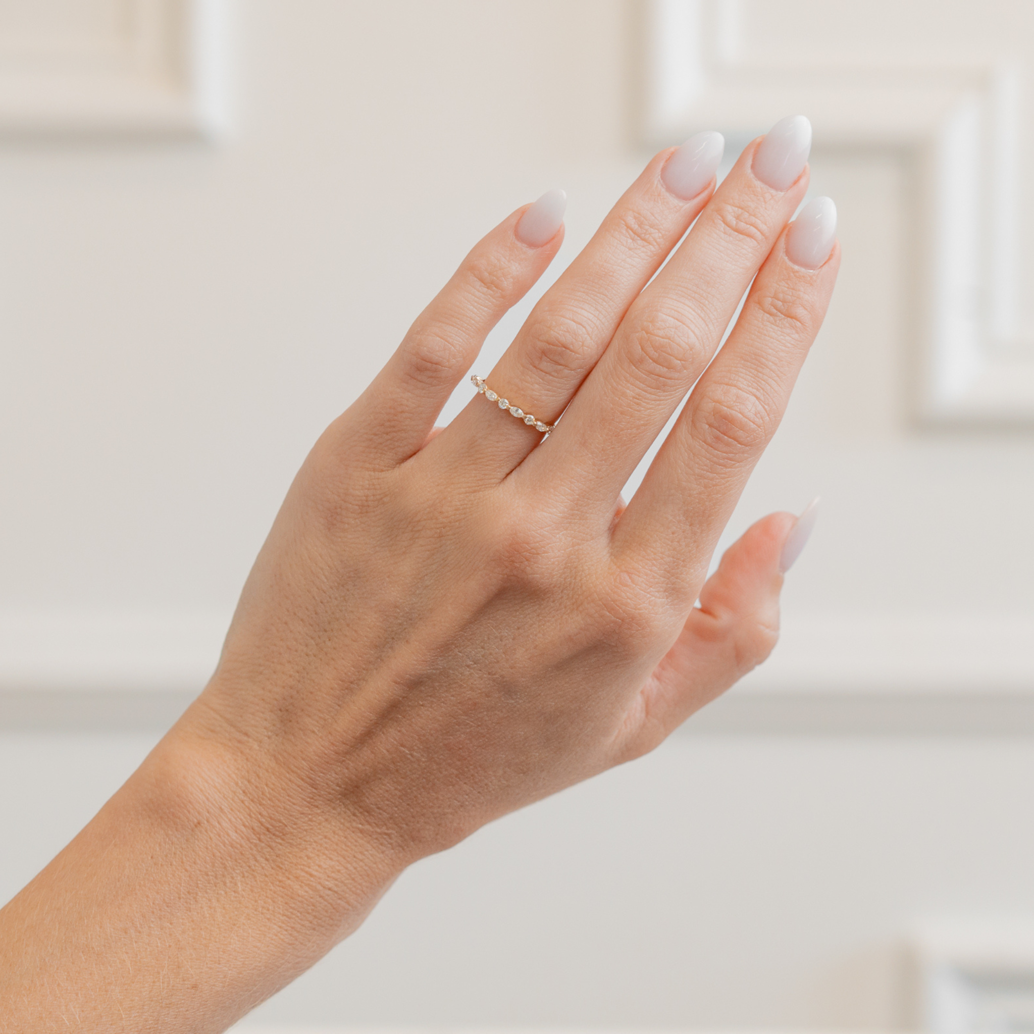The Audrey Single Shared Prong Wedding Band – katieclark