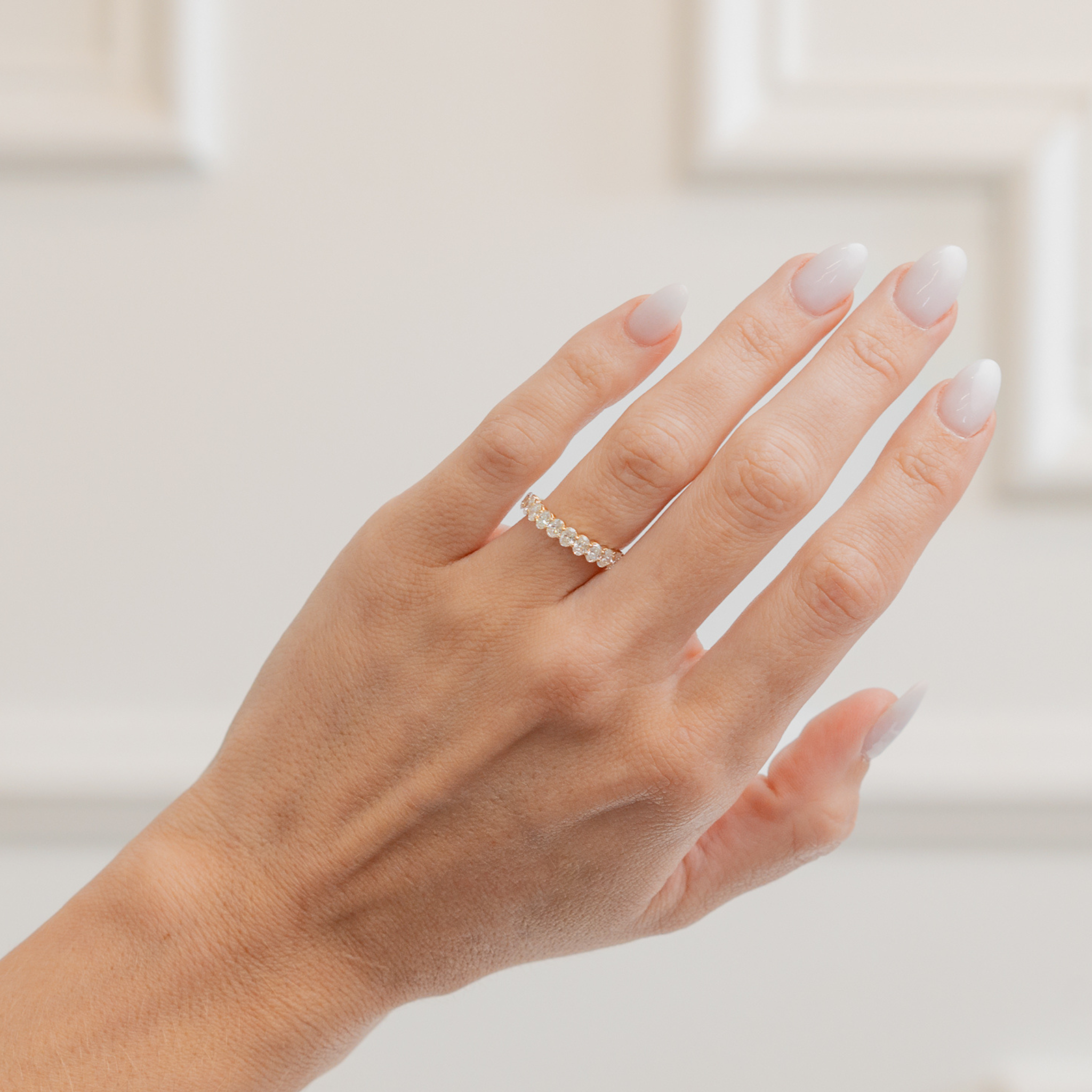 The Kennedy Oval Diamond Wedding Band – katieclark