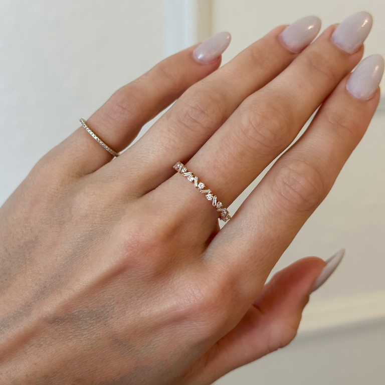 The Danielle Mixed Shape Diamond Wedding Band – katieclark