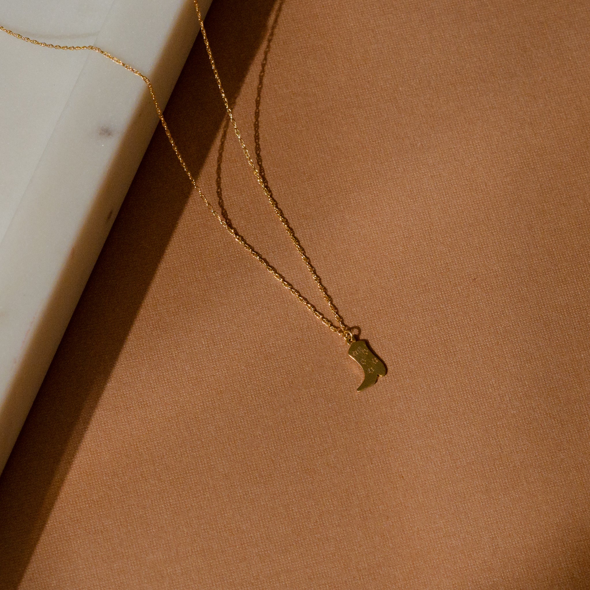 Take Me To Texas Cowgirl Boot Pendant Necklace – katieclark